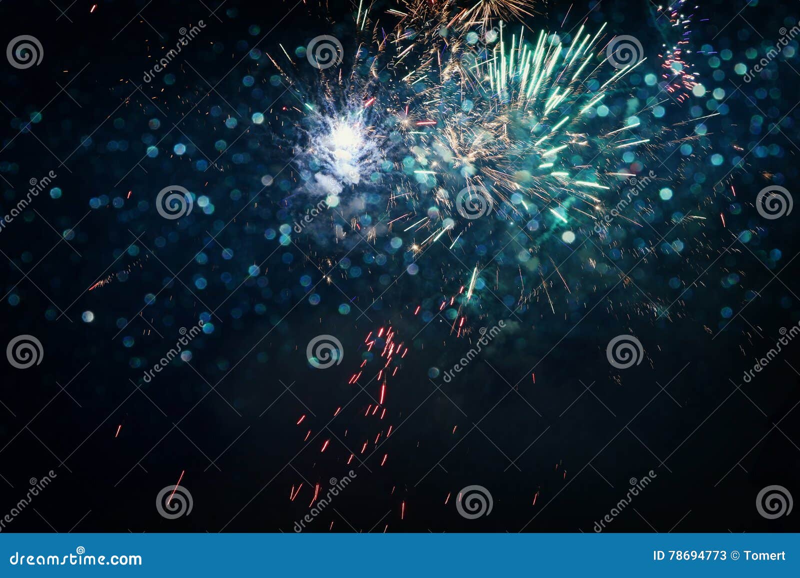 Abstract Holiday Background, Glitter Lights and Firework Stock Image ...