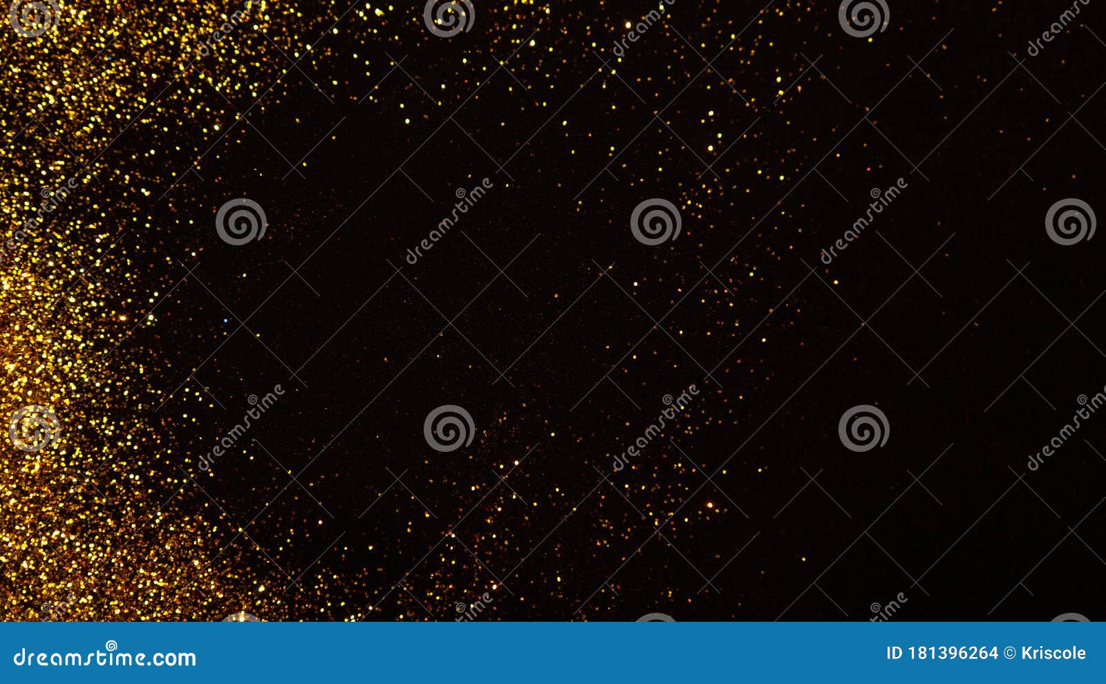Abstract Holiday Background, Gold Stardust on Black. Stock Photo ...