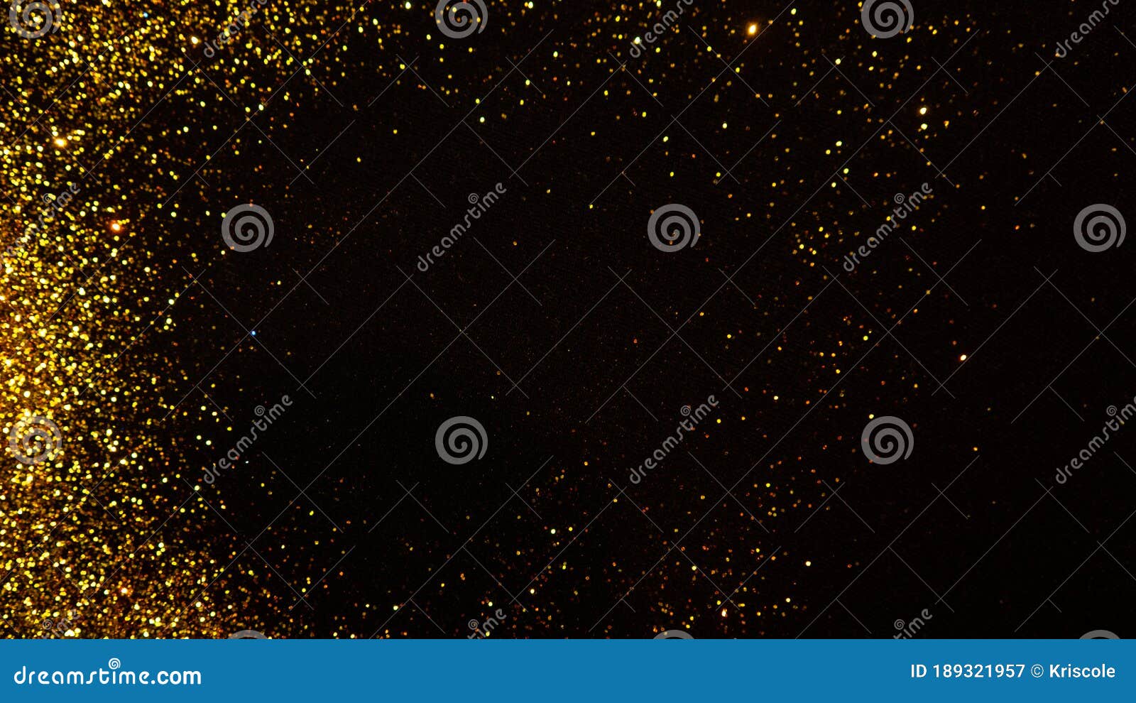 Abstract Holiday Background, Gold Stardust on Black. Stock Image ...