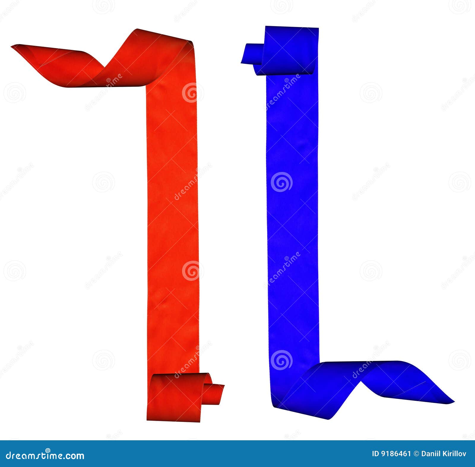 Abstract Holiday Red and Blue Ribbons Stock Image - Image of elements ...