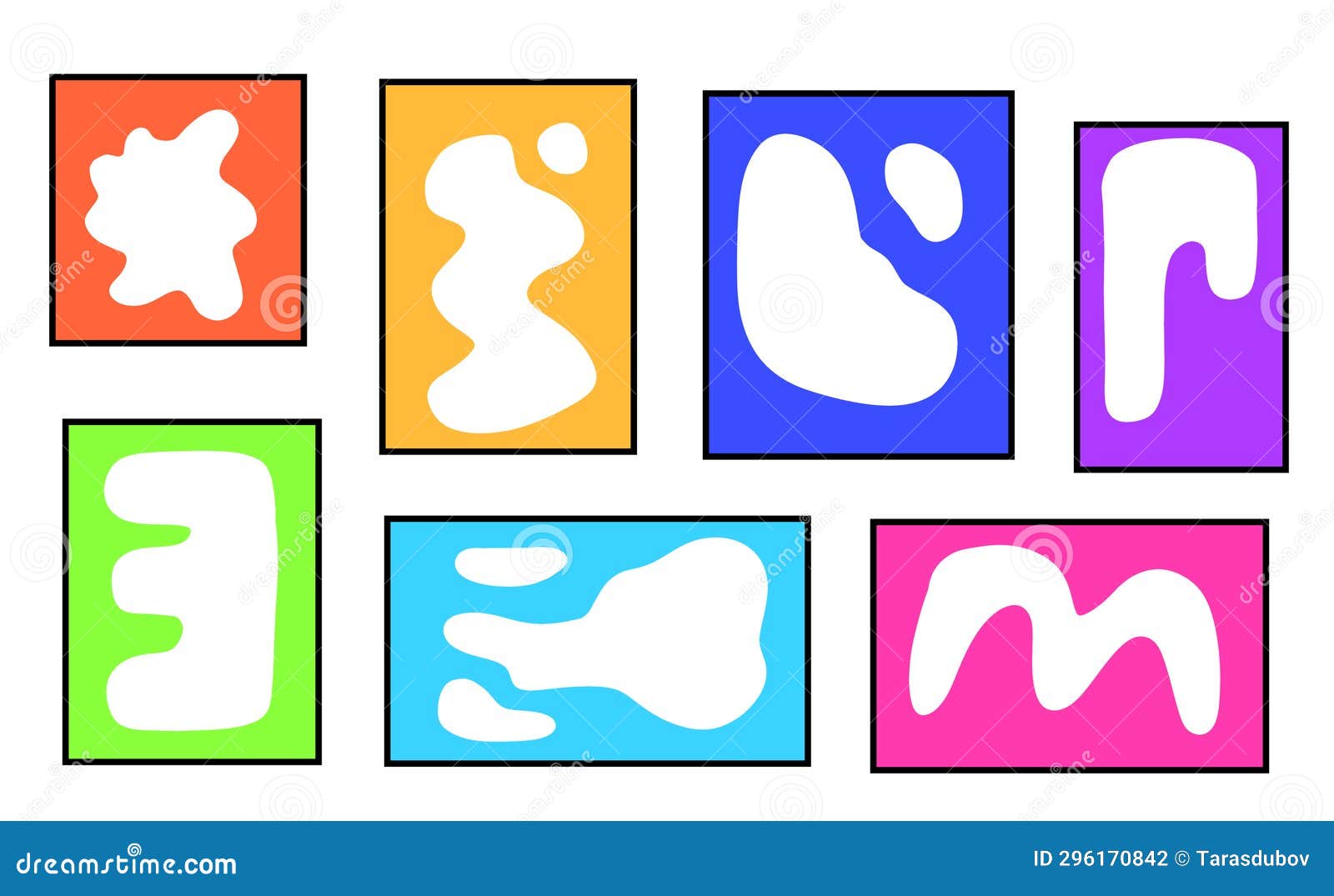 Abstract Hollow Shape Simple Freeform Bold Frame Stock Vector Illustration Of Abstract