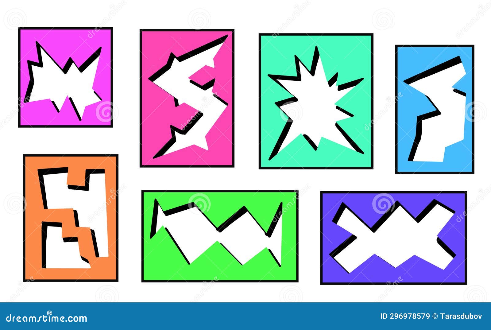 Abstract Hollow Shape Simple Freeform Bold Frame Stock Vector Illustration Of Square Bold