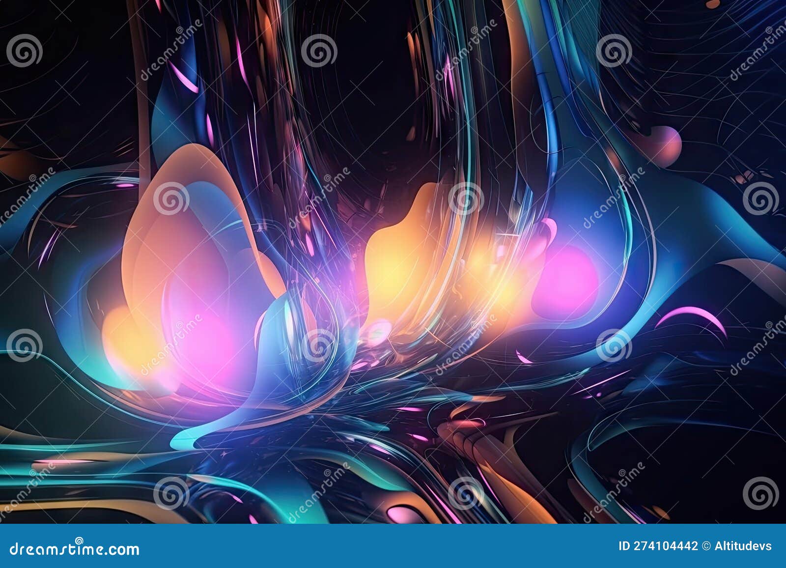 Abstract Holographic Background with Dynamic, Morphing Colors and ...
