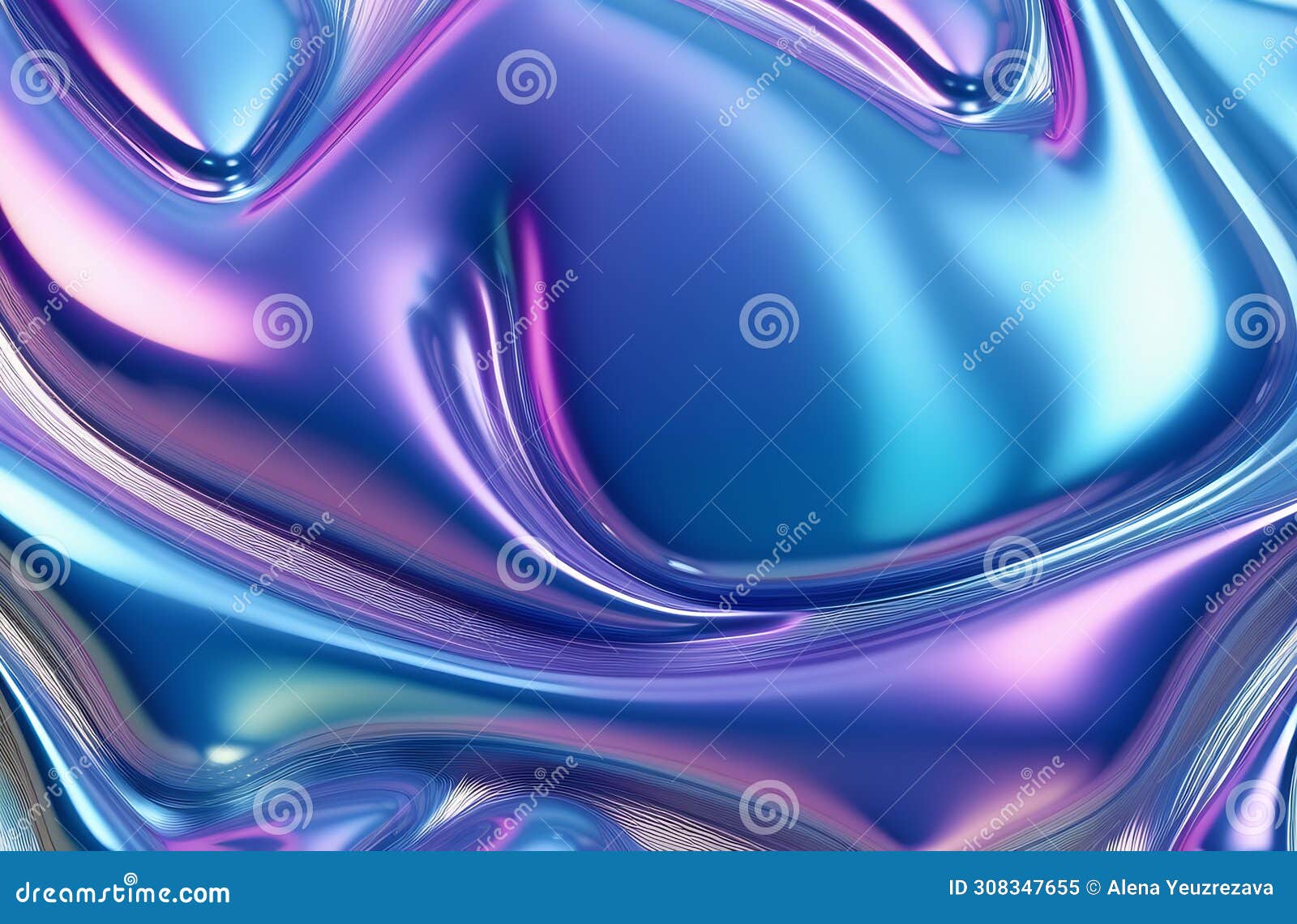 Abstract Holographic Metallic Bright Blue Background, Texture Design ...
