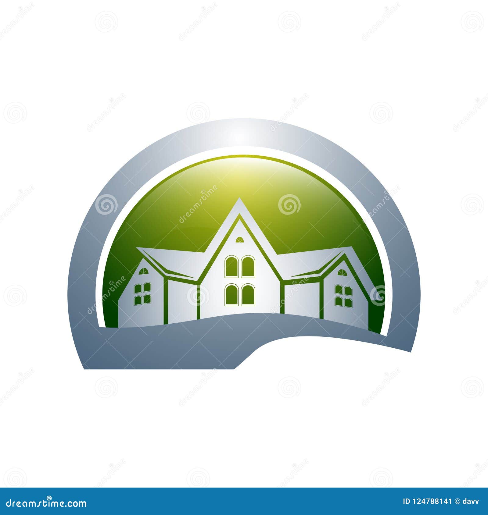 Abstract Home Circle Icon Vector Symbol Graphic Logo Design Set. Stock ...