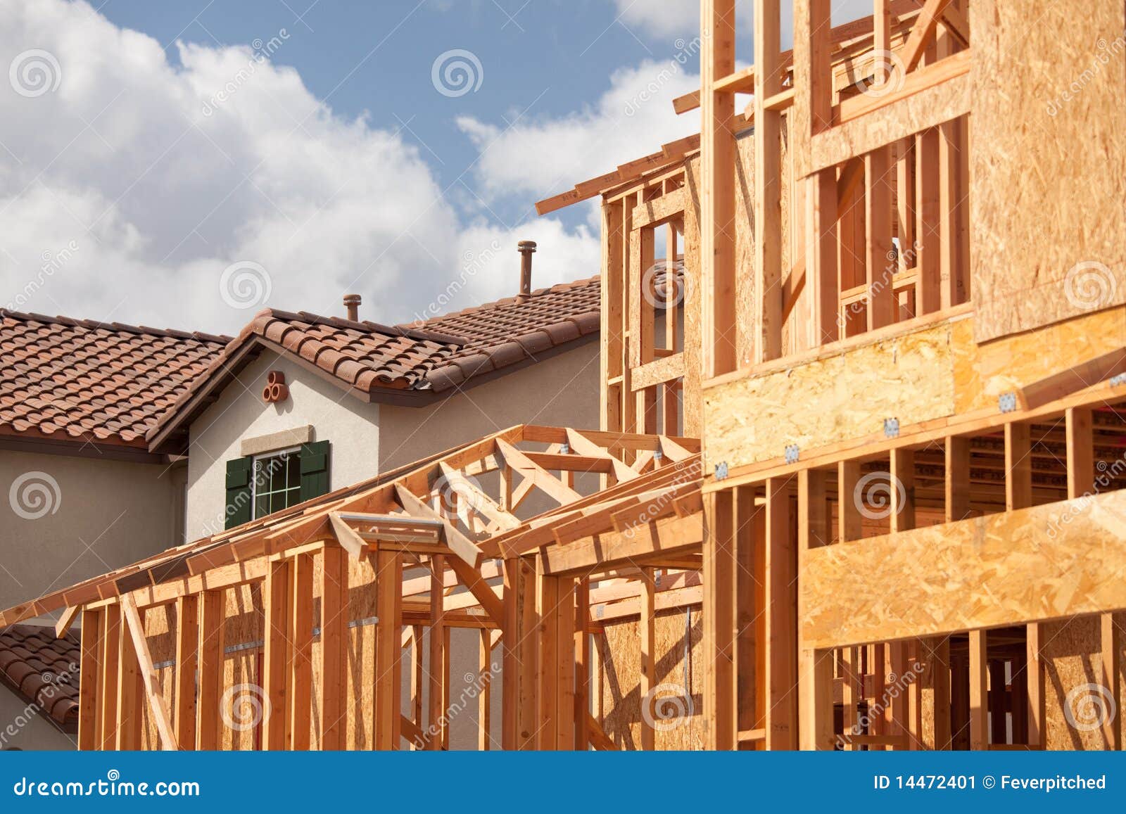 Abstract Home Construction Site Stock Image - Image of blue, real: 14472401