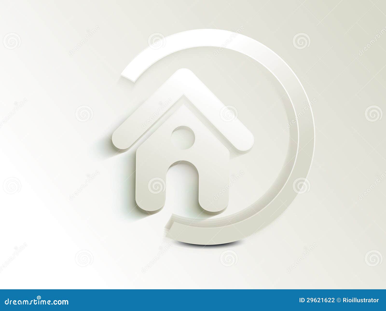 Abstract home icon button stock vector. Illustration of communication ...