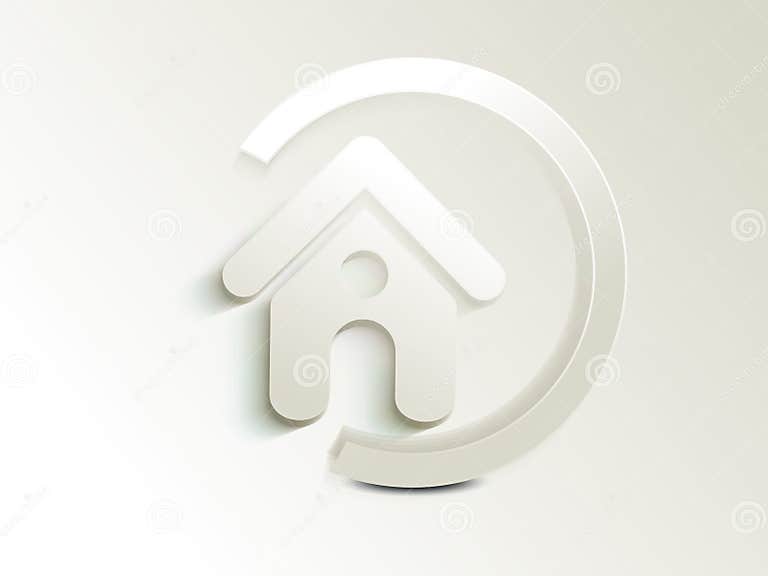 Abstract home icon button stock vector. Illustration of communication ...