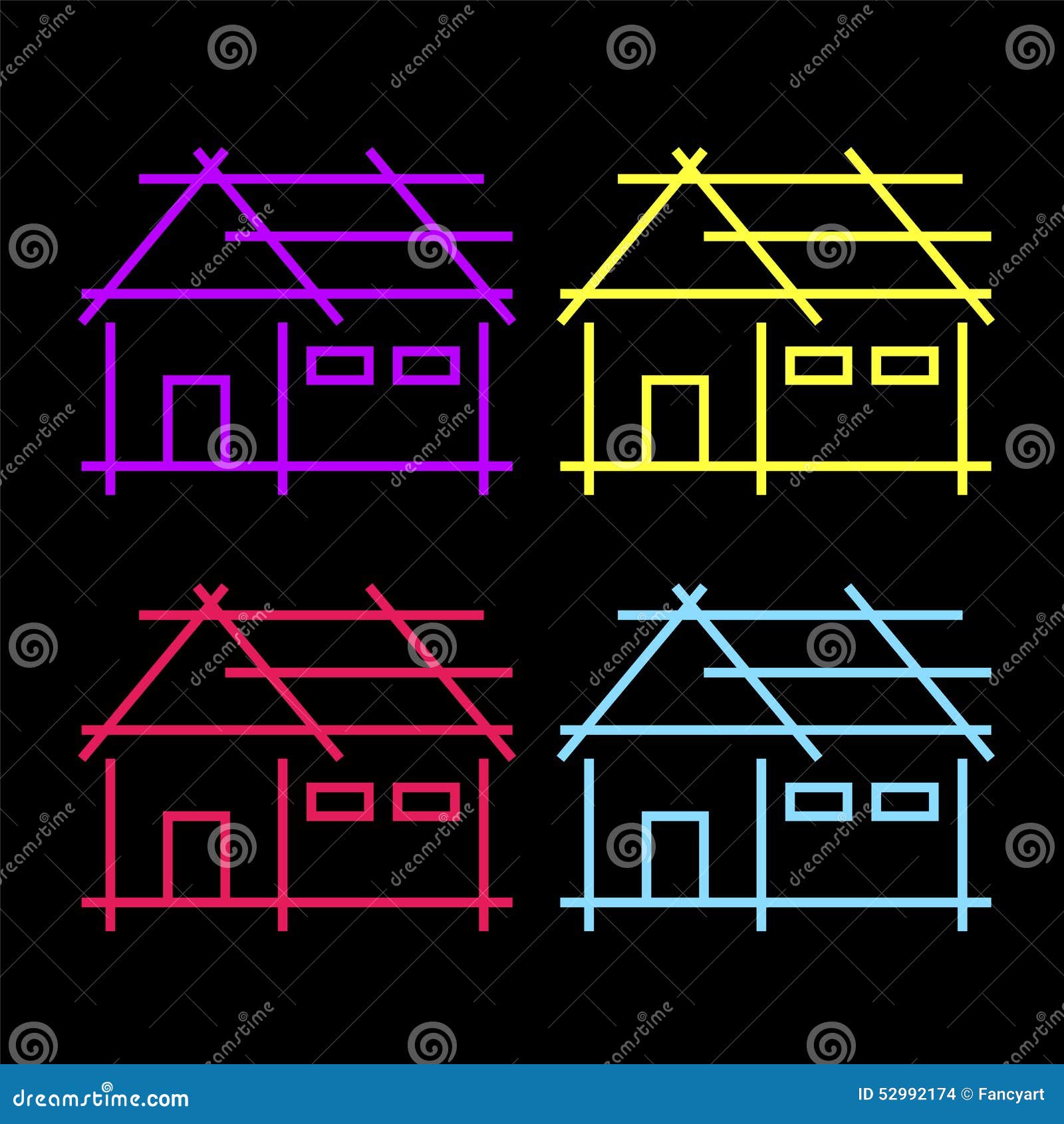 Abstract home stock vector. Illustration of group, door - 52992174