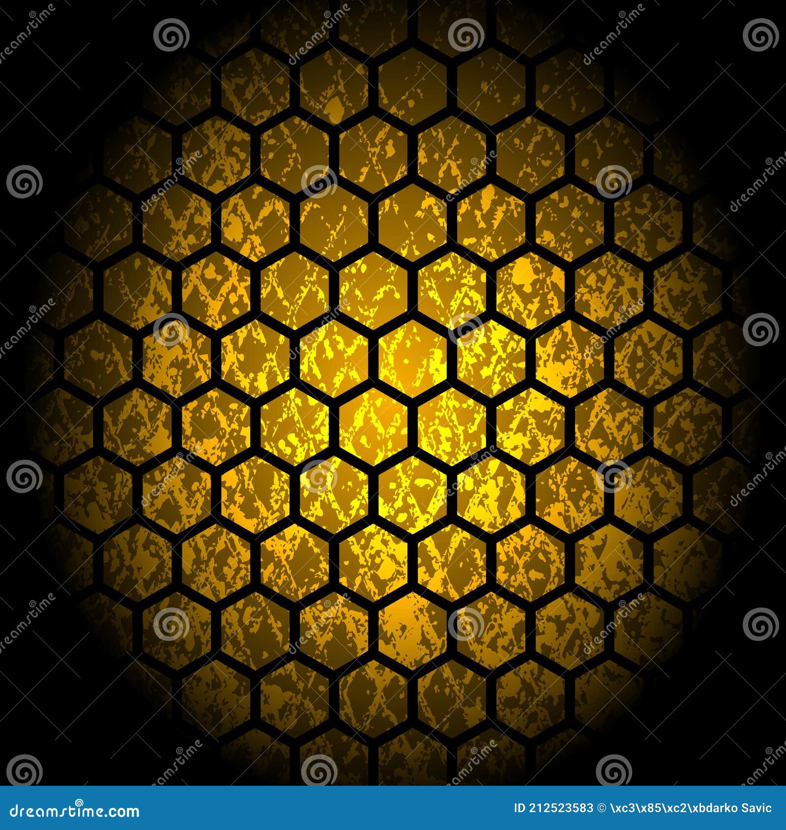 Abstract Honey Comb Pattern Design with Grunge Effect Stock Vector ...