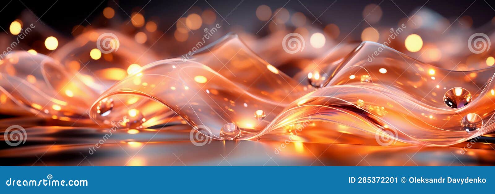 Abstract Horizontal Background for Website Header. Backdrop with Bokeh ...