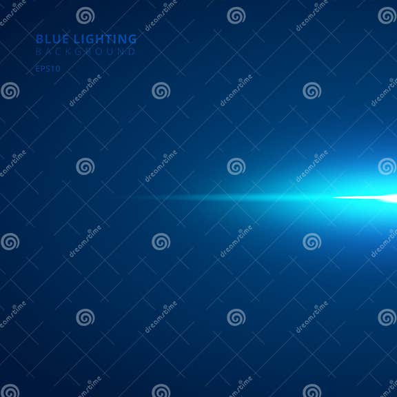 Abstract Horizontal Blue Ray Light Strips on Dark Background Stock ...