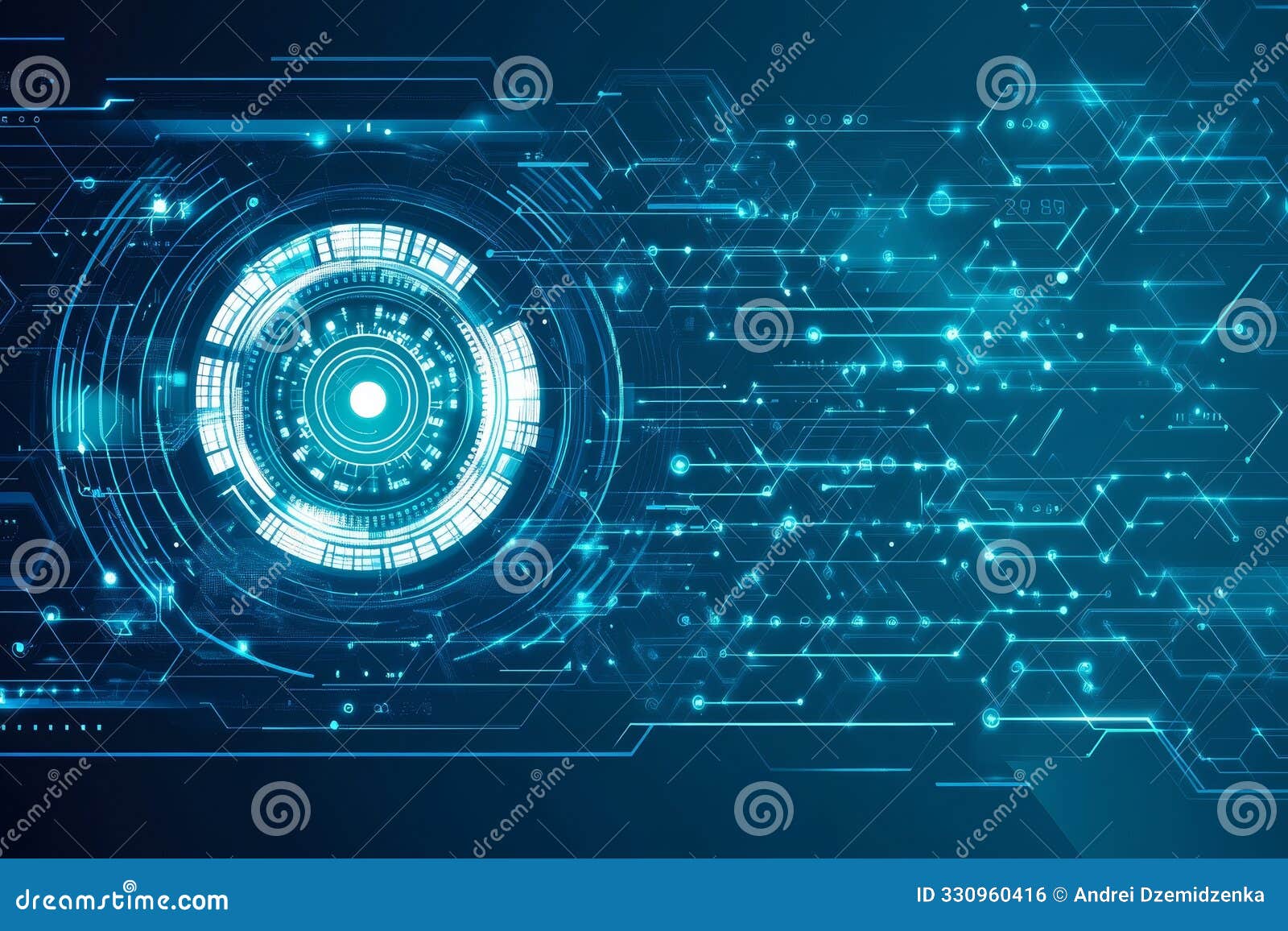 An Abstract Horizontal Digital Grid Line Pattern on a Background of ...