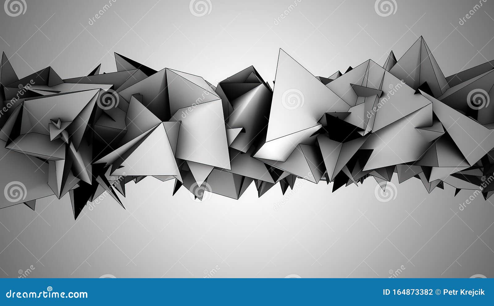 Abstract Horizontal Geometrical Noise Structure - 3D Illustration Stock ...