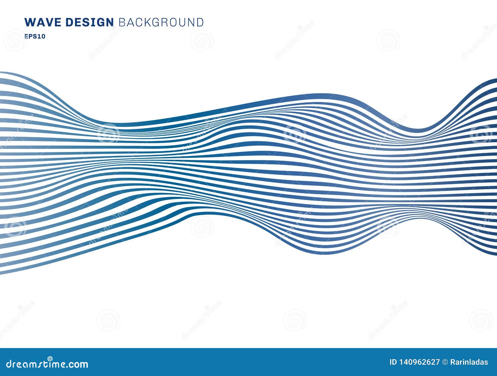 Abstract Horizontal Lines Blue Wave Design Pattern Horizontal Lines on ...