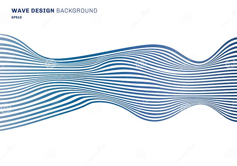 Abstract Horizontal Lines Blue Wave Design Pattern Horizontal Lines on ...