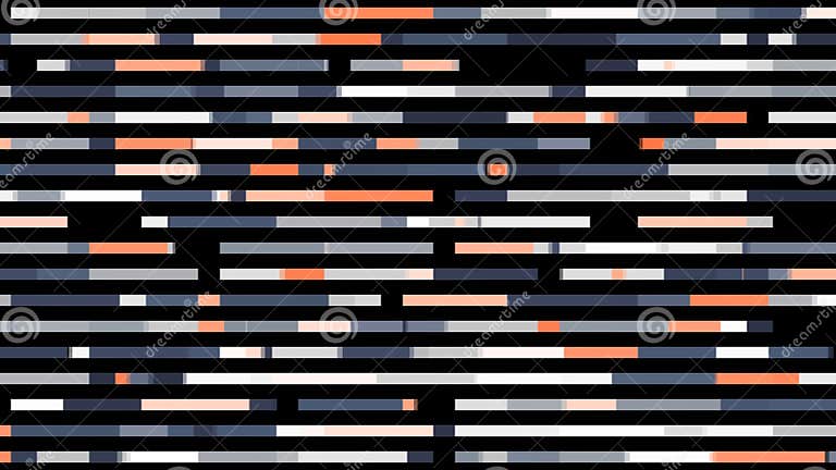 Abstract Horizontal Parallel Rows of Line Segments Moving ...