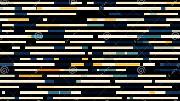 Abstract Horizontal Parallel Rows of Line Segments Moving ...