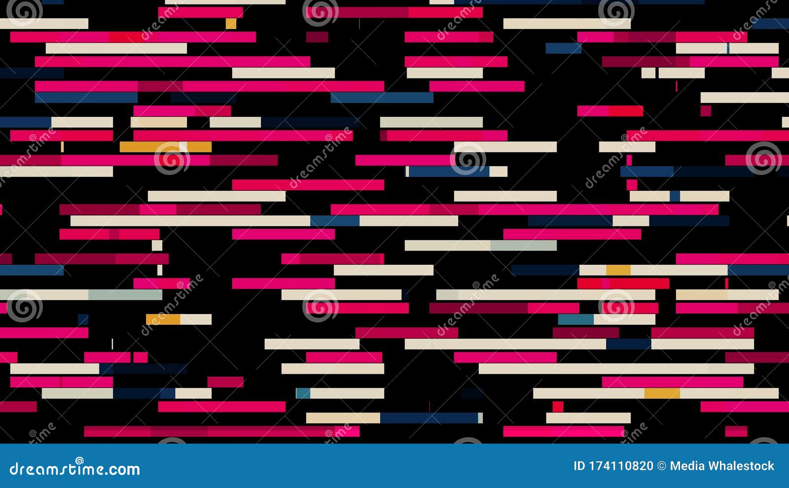 Abstract Horizontal Parallel Rows Of Short Lines Moving Into The ...
