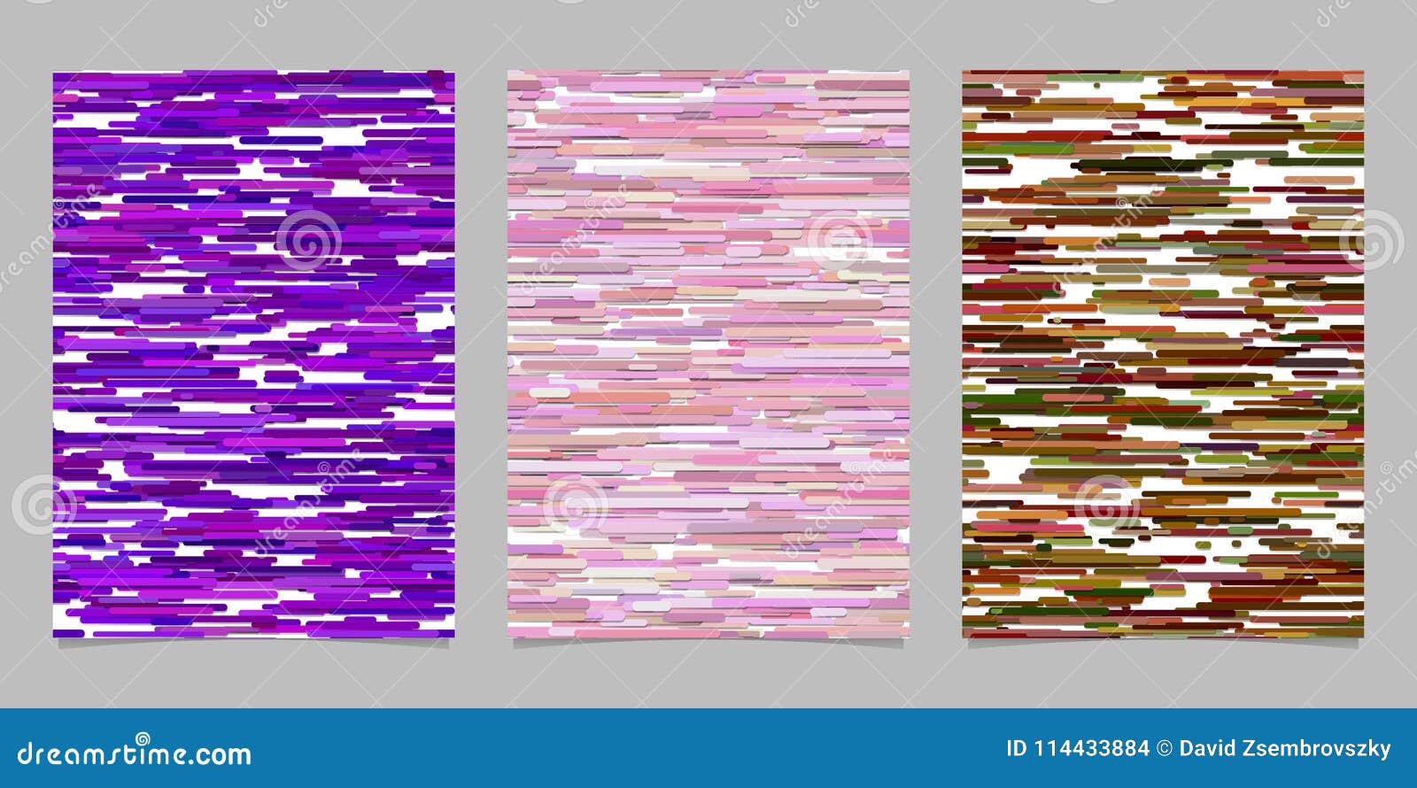 Abstract Horizontal Stripe Background Poster Template Sets Stock Vector ...