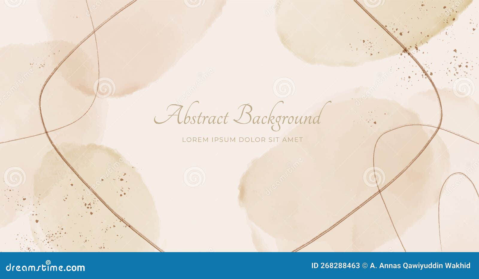 Abstract Horizontal Watercolor Background. Neutral Light Colored Empty ...