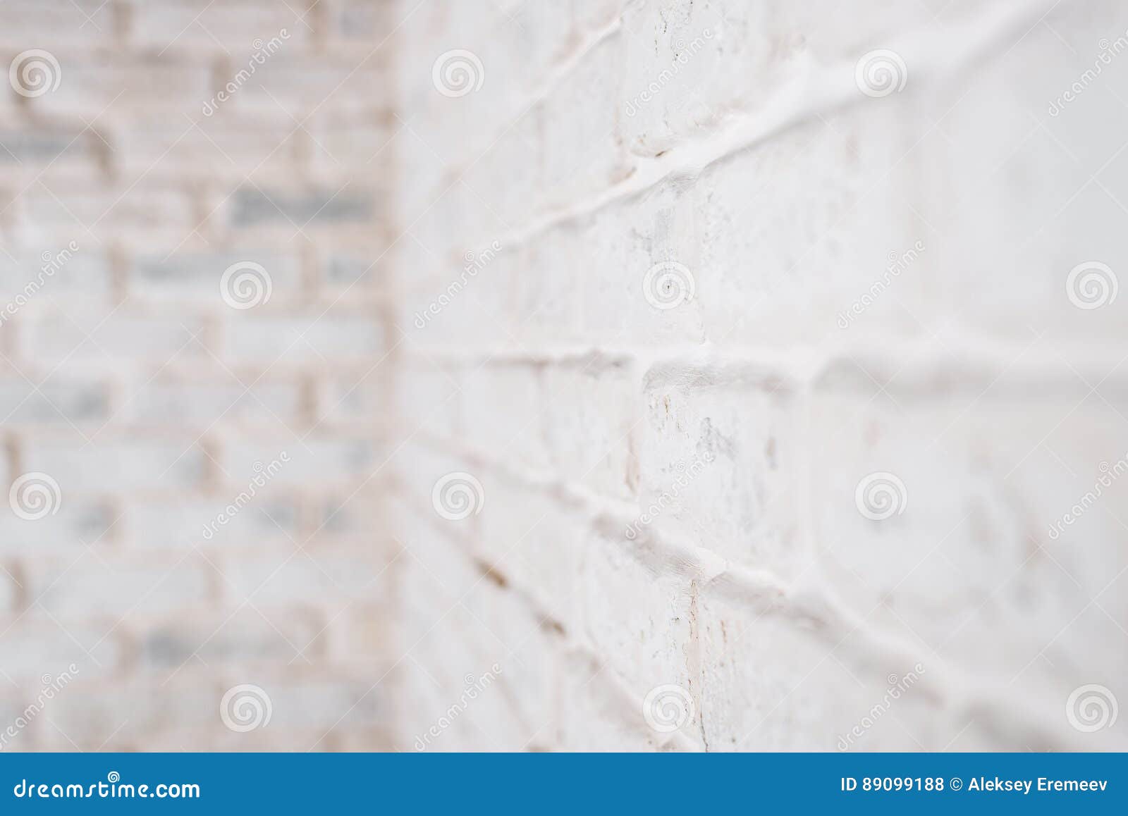 Abstract Horizontal White Background. the Corner of the Brick Wall ...
