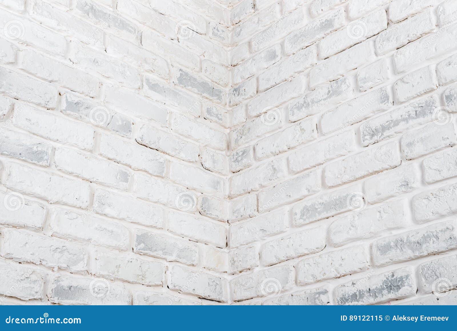 Abstract Horizontal White Background. the Corner of the Brick Wall ...