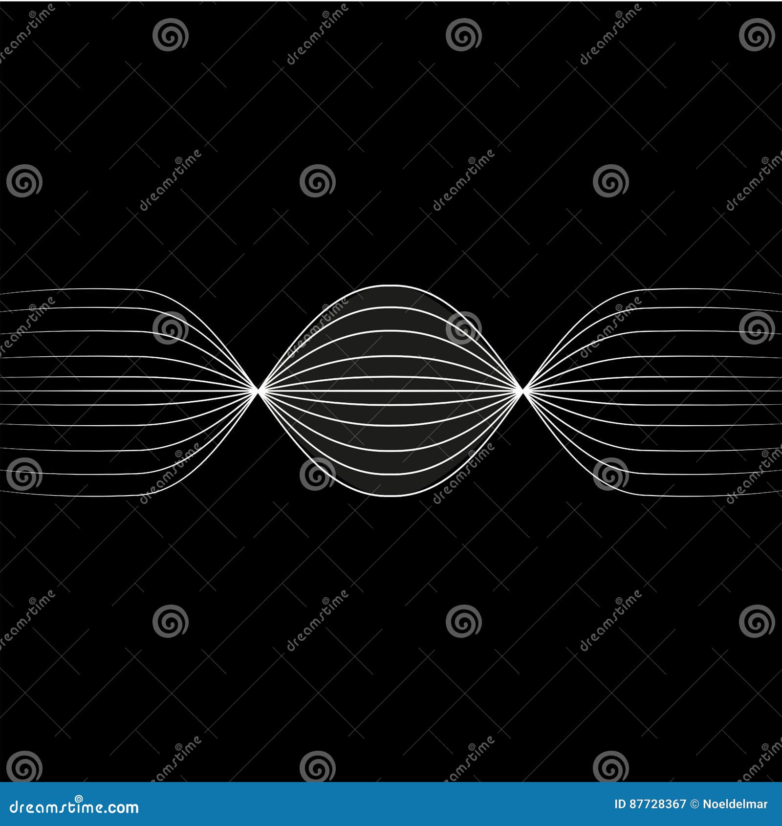 Abstract Horizontal White Lines Retro Space Background Stock Vector ...