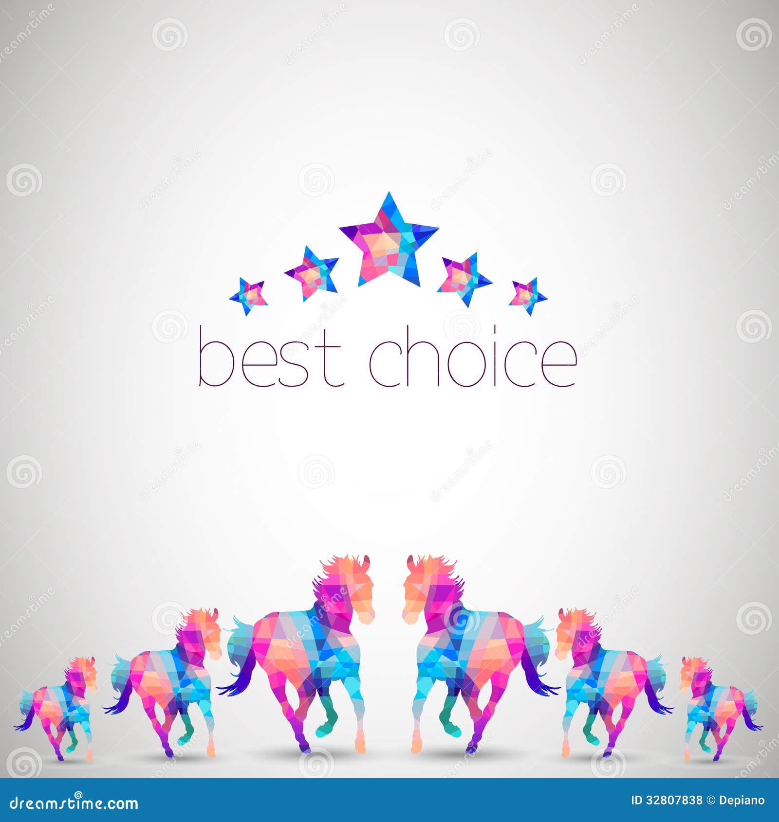 Abstract Horse of Geometric Shapes with Star Stock Vector ... Abstract Horse of Geometric Shapes with Star Stock Vector ...