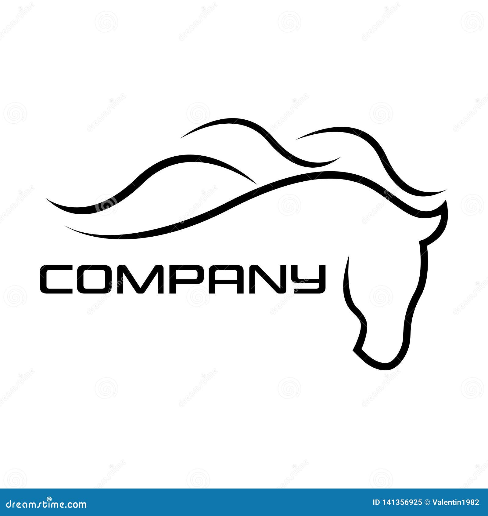 Abstract Horse Logo. Vector Illustration. Stock Vector - Illustration ...