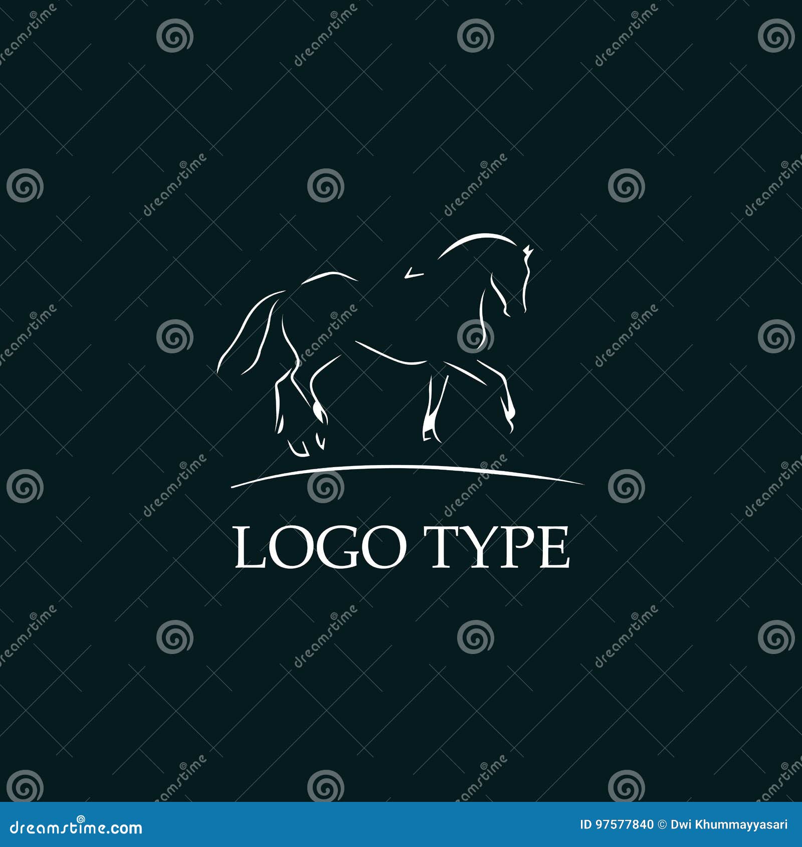 Abstract horse logo stock vector. Illustration of mustang - 97577840