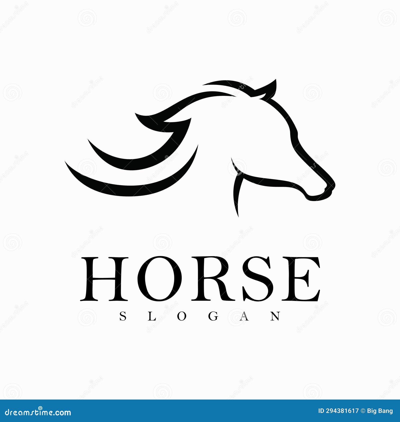 Abstract Horse Logo Symbol Design Illustration Vector Stock Vector ...