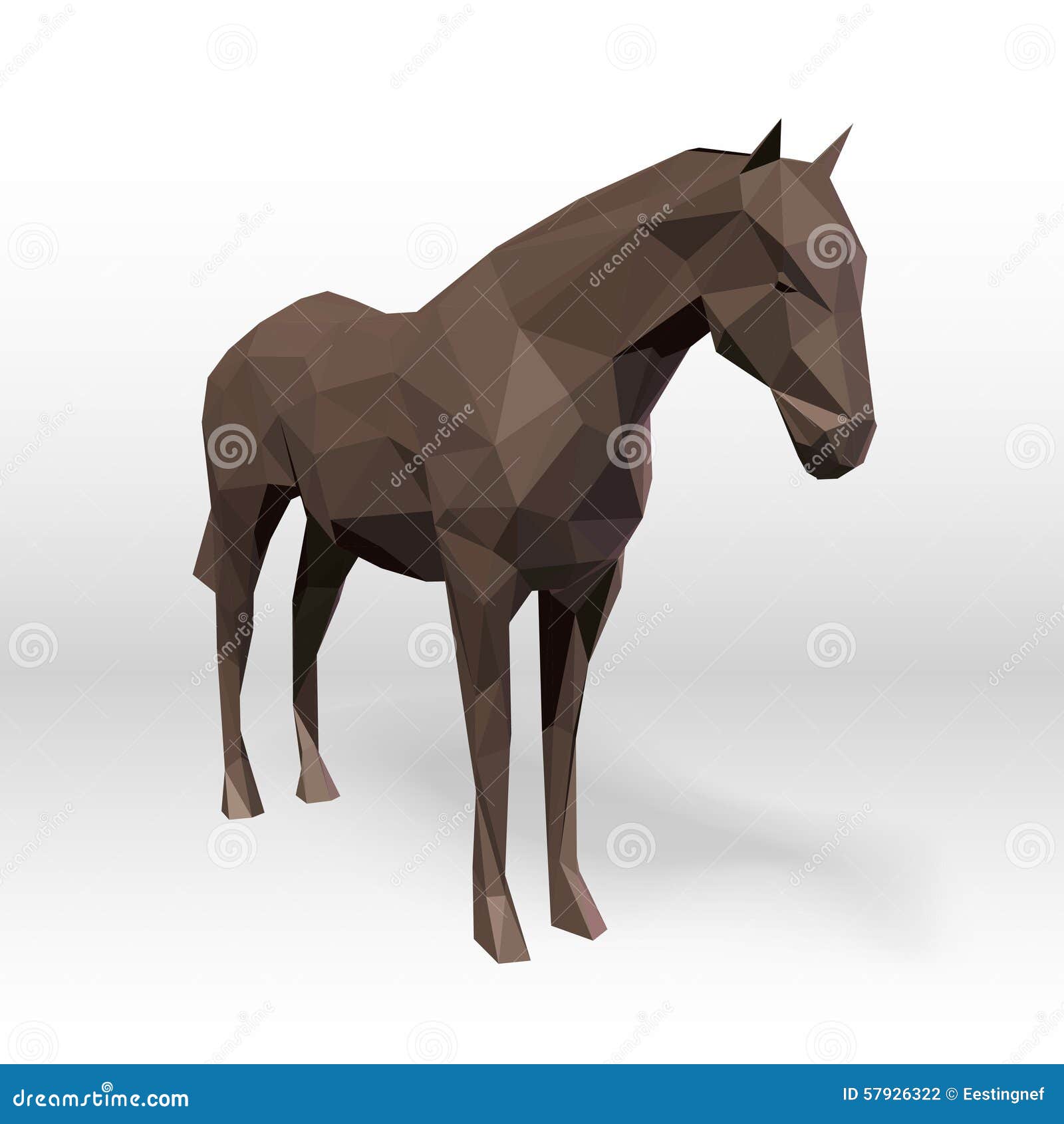 Abstract horse polygonal stock vector. Illustration of insignia - 57926322