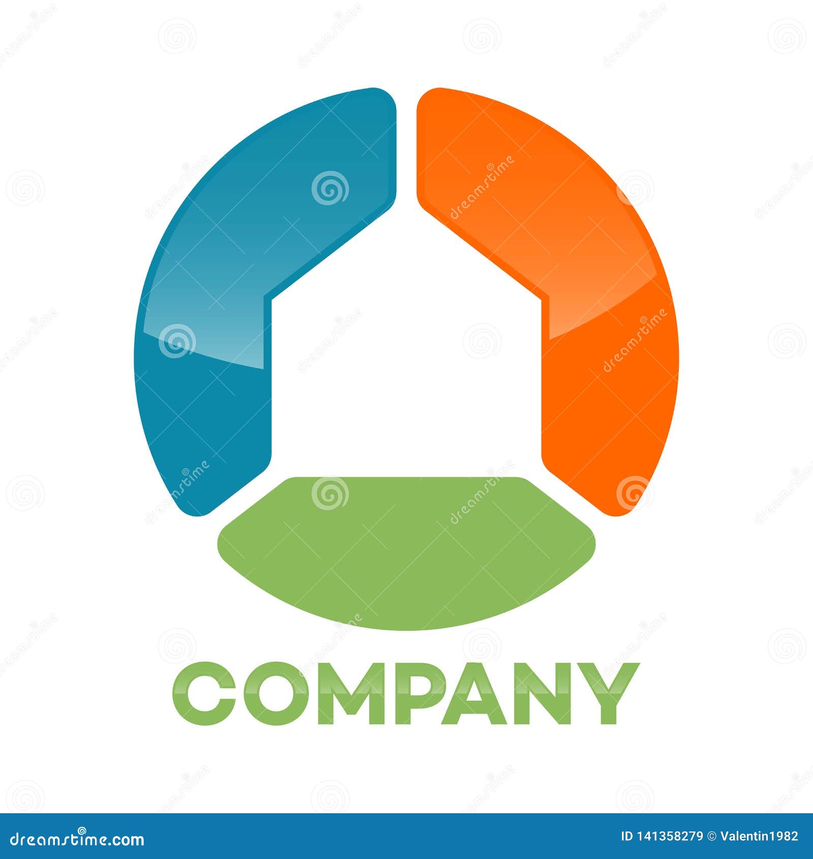Abstract House Circle Logo. Vector Illustration. Stock Vector ...