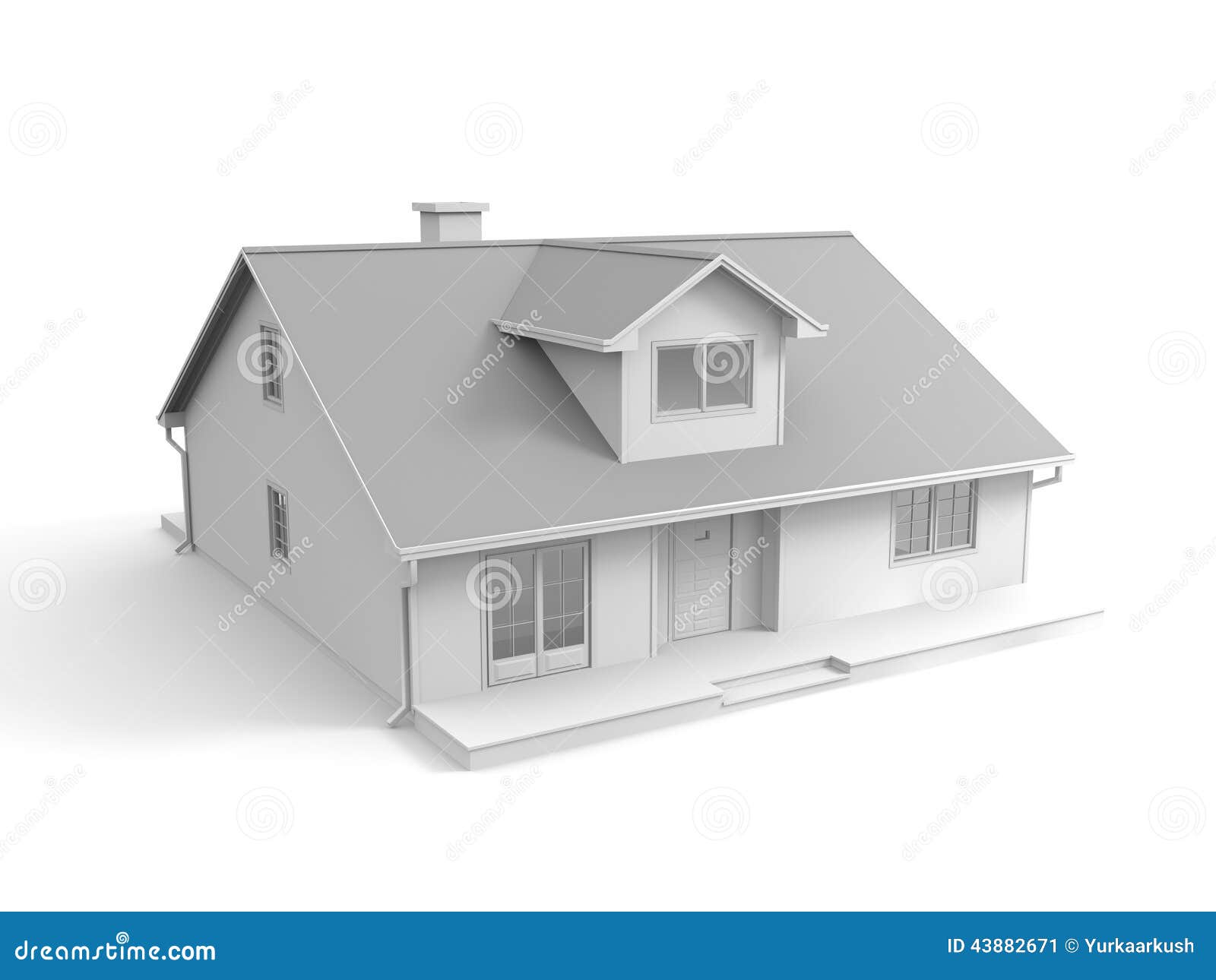 Abstract House stock illustration. Illustration of rendering - 43882671