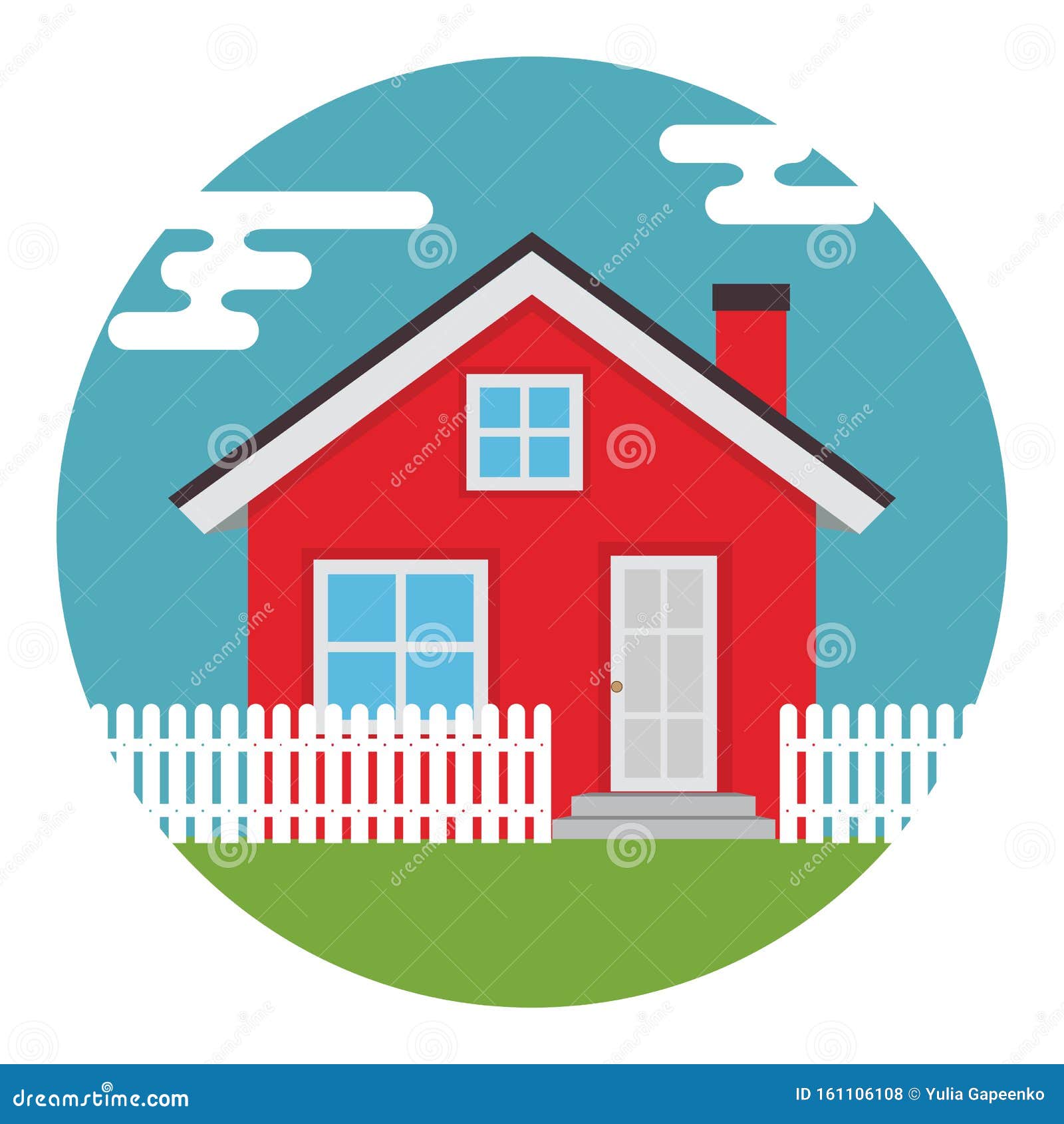 Abstract House Icon on White Background. Vector Illustration Stock ...