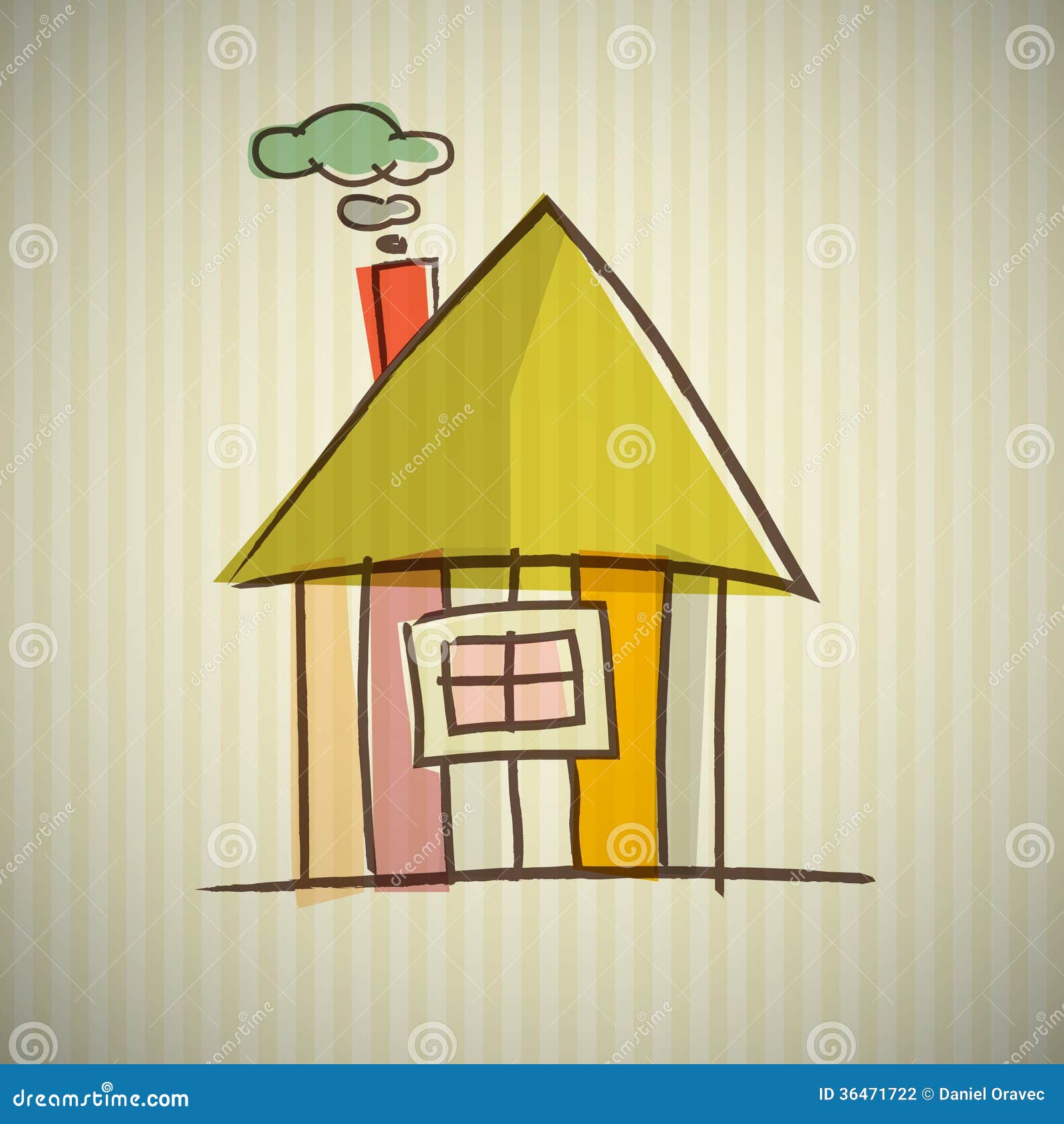 Abstract House Illustration Stock Vector - Illustration of shape, paper ...