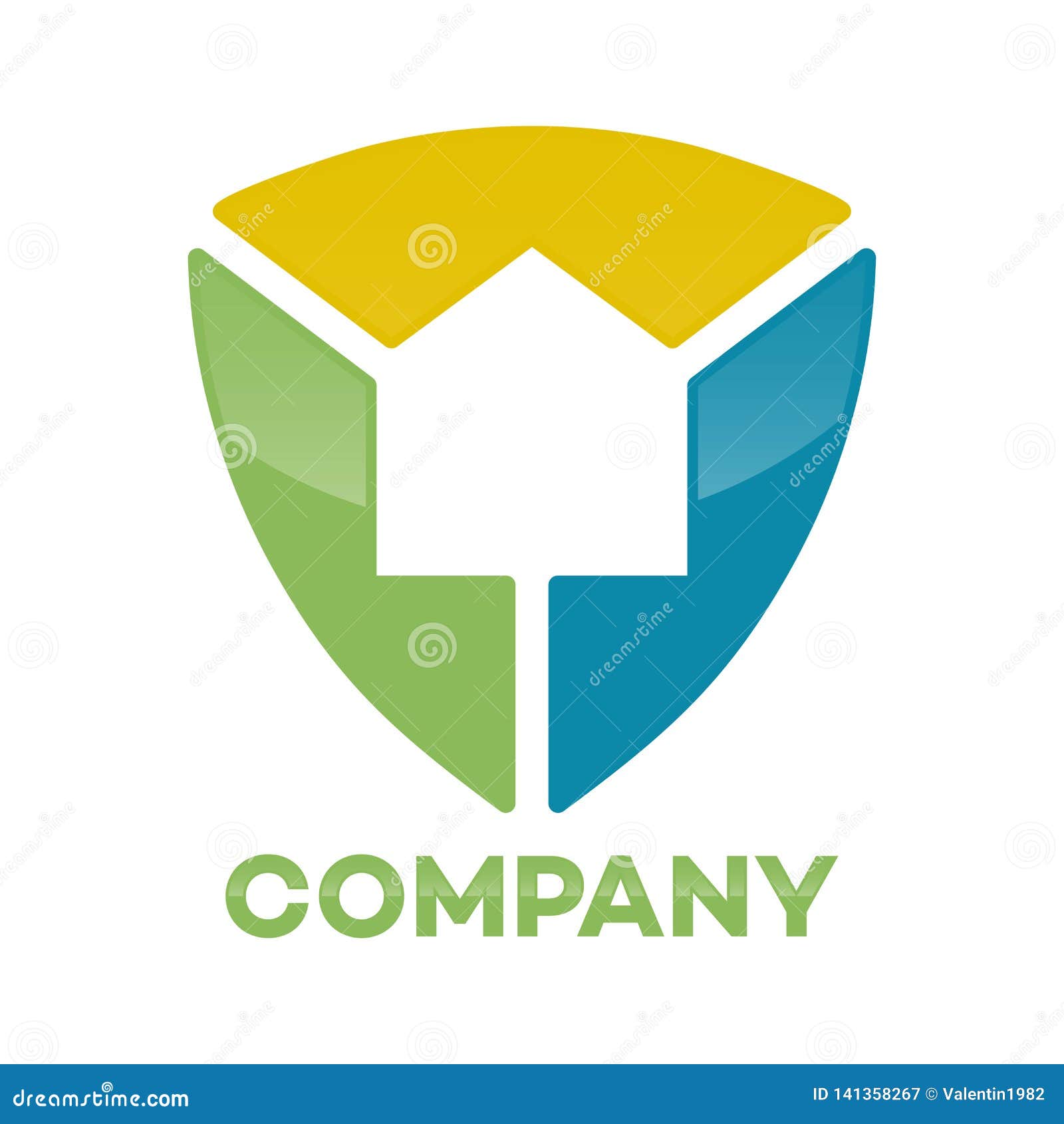 Abstract House Shield Logo. Vector Illustration. Stock Vector ...