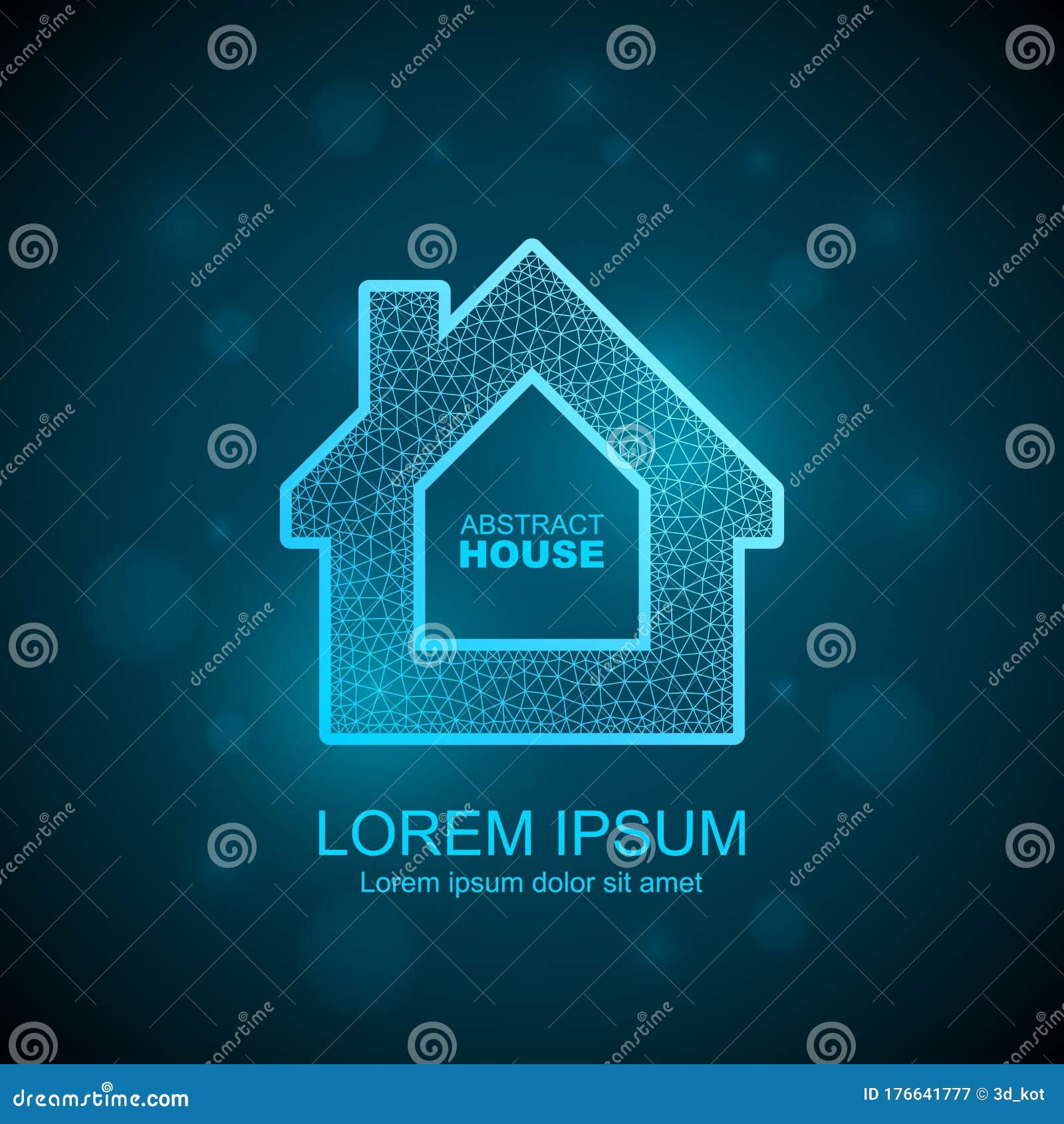 Abstract House Wireframe Icon. Smart Home Automation Concept Stock ...