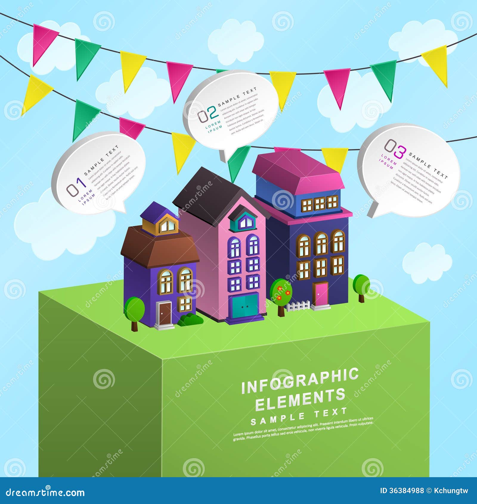 Abstract Houses Infographics Stock Vector - Illustration of design ...