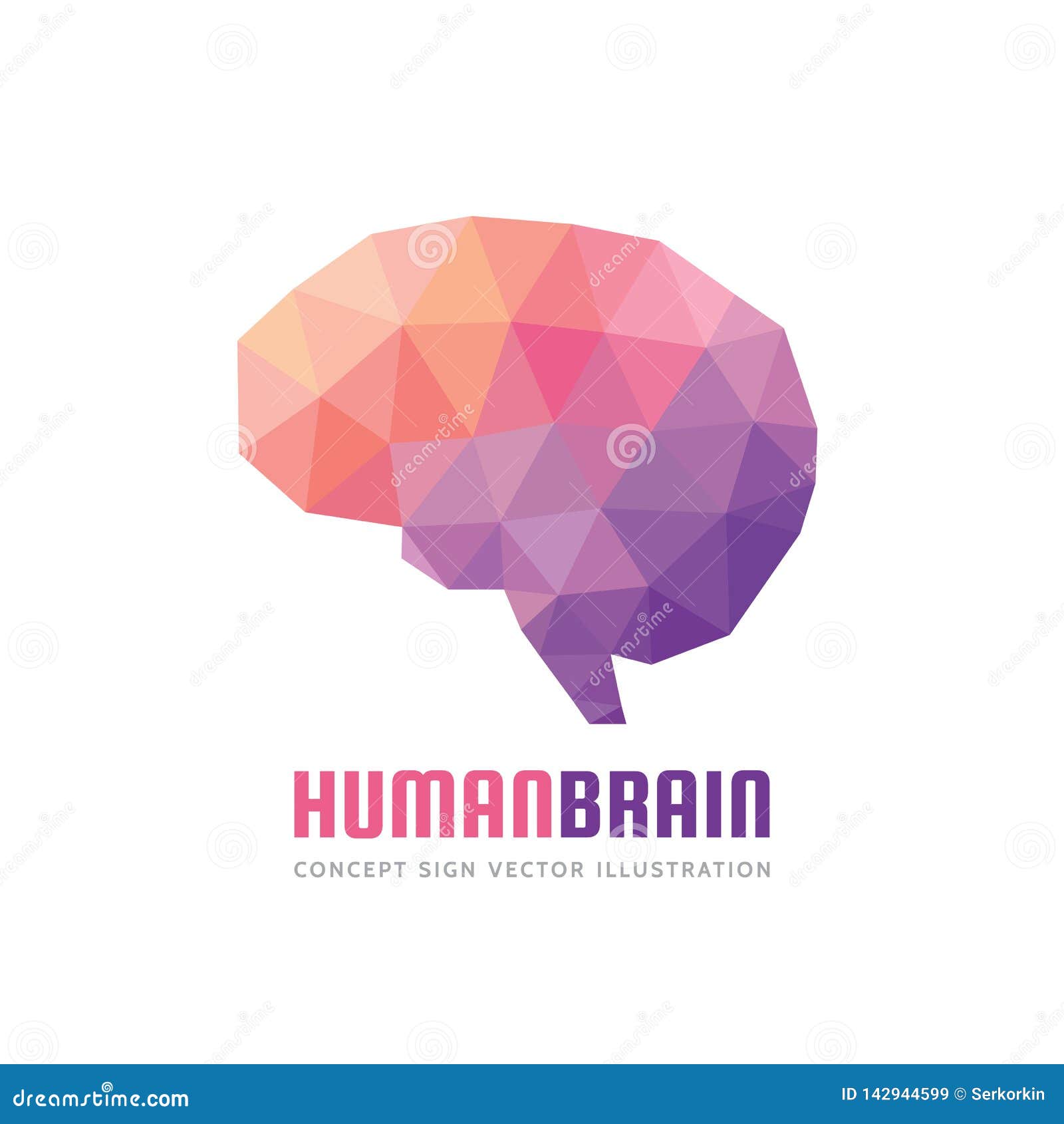 Abstract Human Brain - Business Vector Logo Template Concept ...