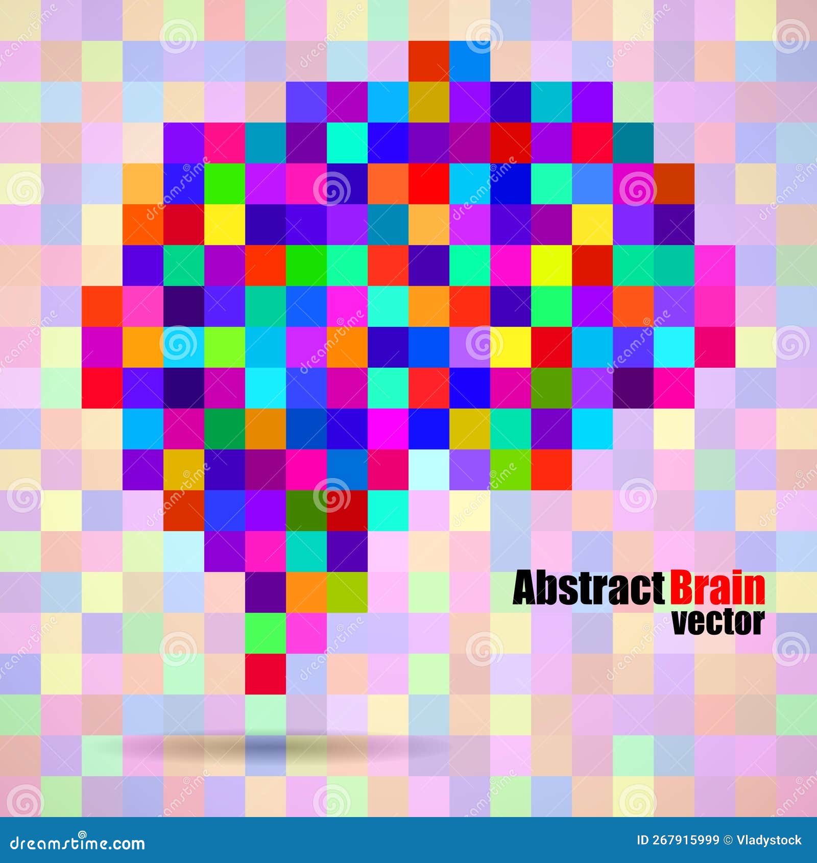 Abstract Human Brain of Colorful Pixels, Concept Artificial ...