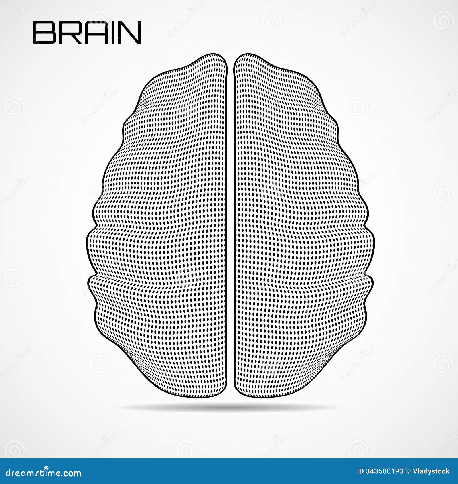 Abstract Human Brain of Dotted Stock Illustration - Illustration of ...