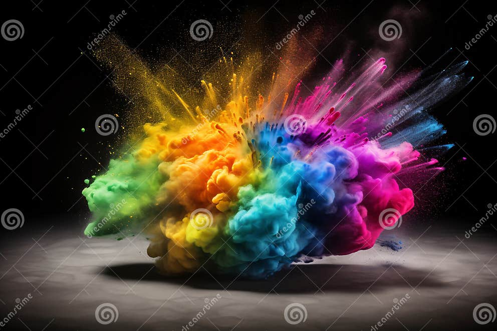 Abstract Human Brain Explosion: a Colorful and Creative Depiction of ...