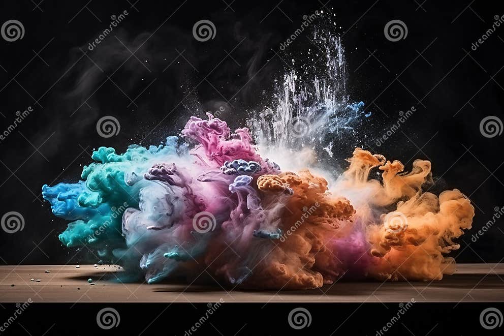 Abstract Human Brain Explosion: a Colorful and Creative Depiction of ...