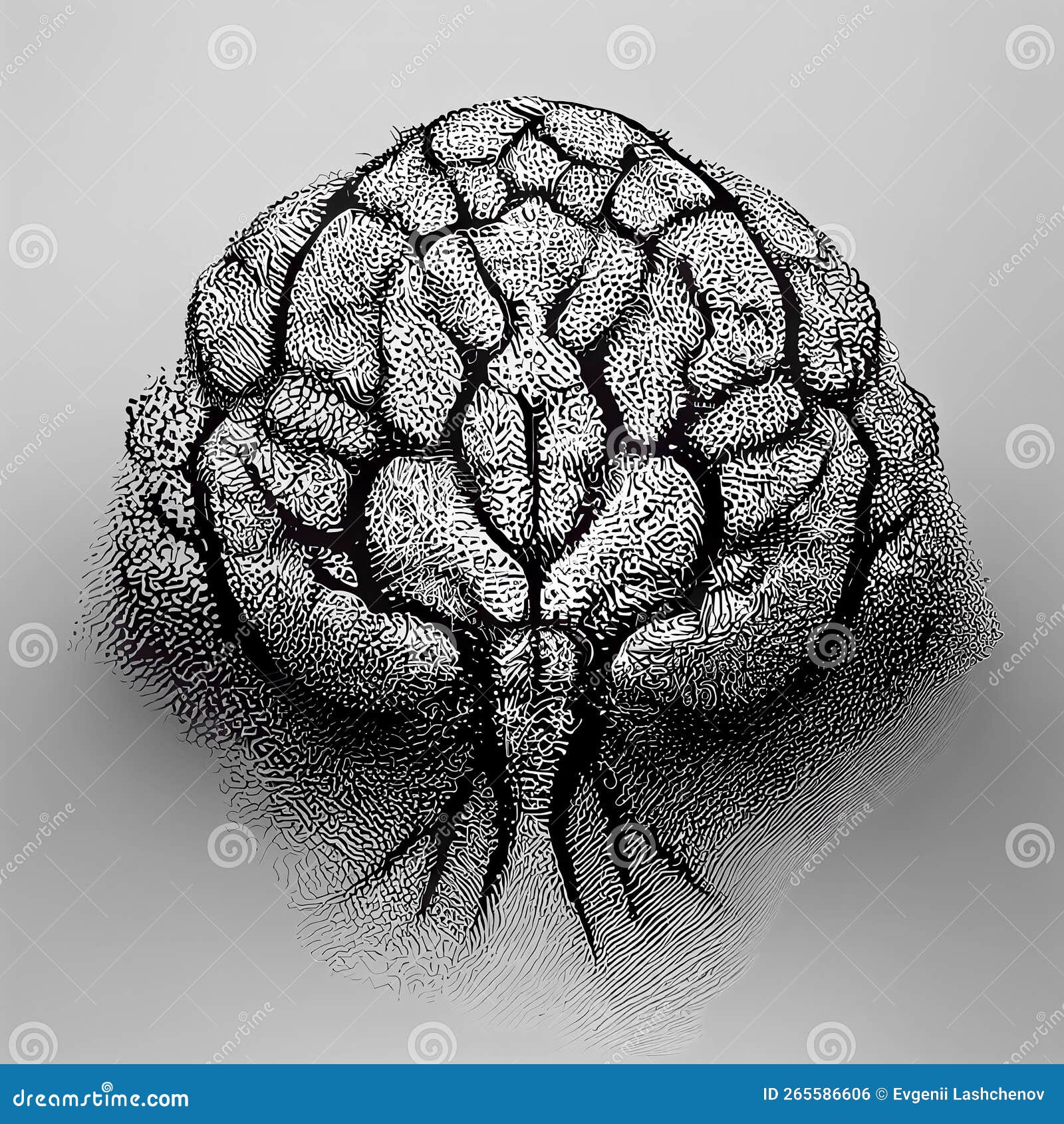Abstract Human Brain Flat Illustration. Scientific Neuroscience ...