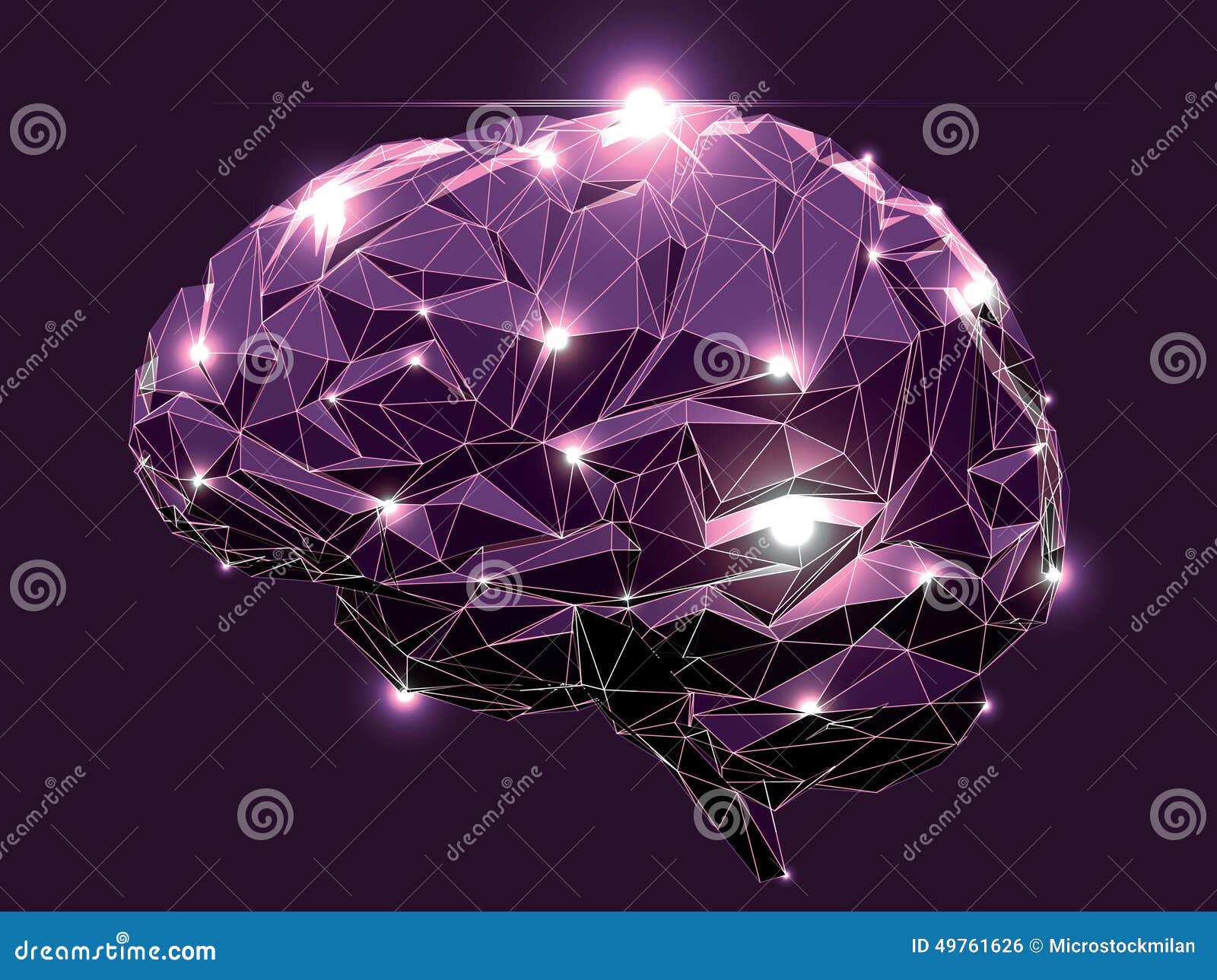 Abstract Human Brain stock vector. Illustration of activity - 49761626