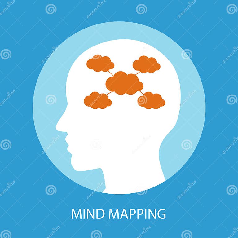 Abstract Human Brain with Mind Mapping Concept. Stock Vector ...