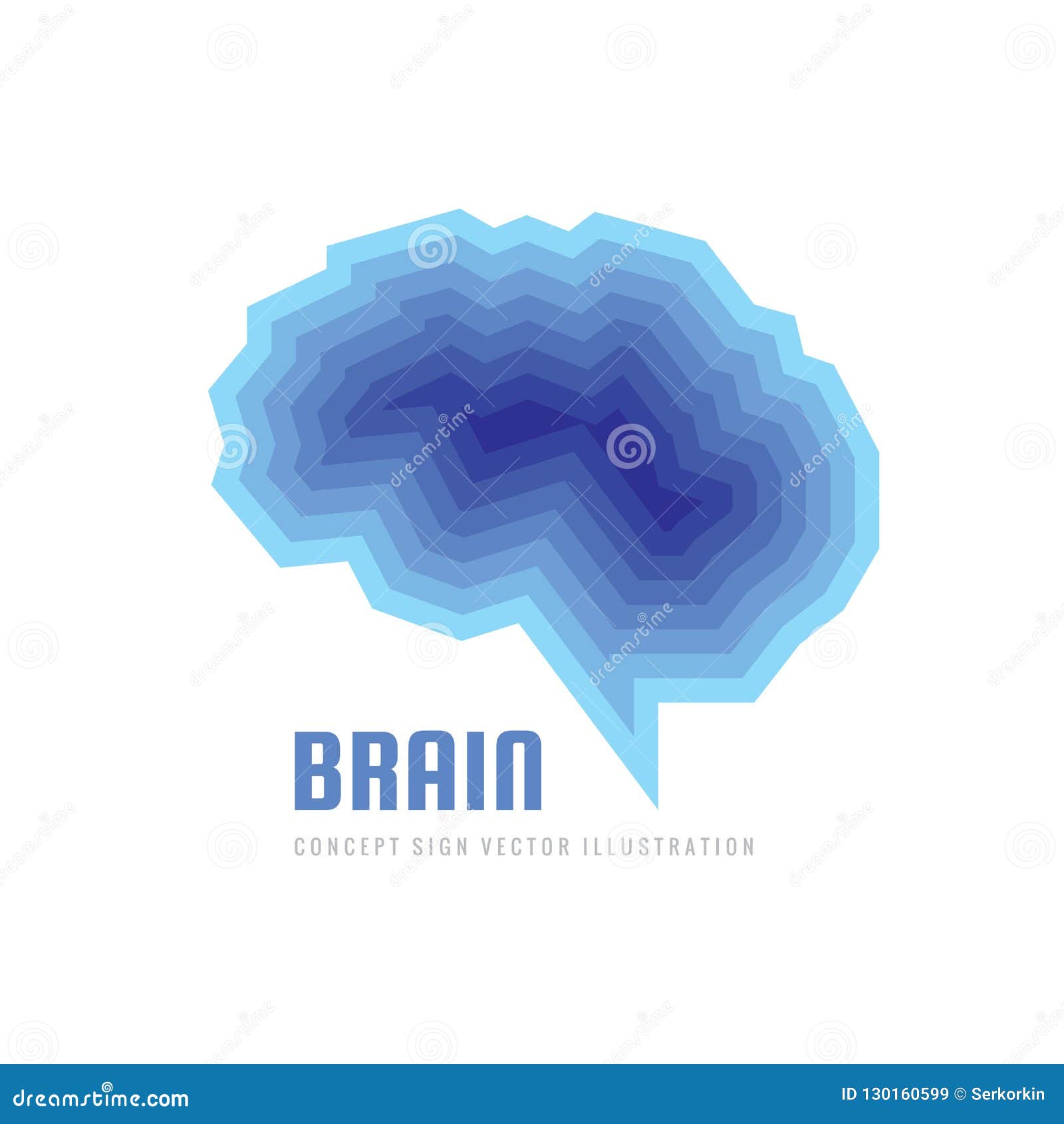 Abstract Human Brain - Vector Logo Template Concept Illustration ...