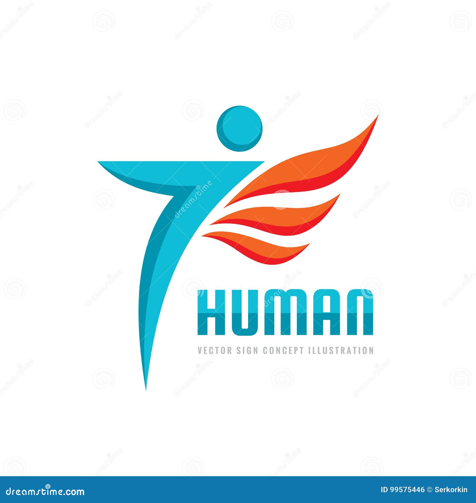 Abstract Human Character - Vector Logo Template Concept Illustration ...
